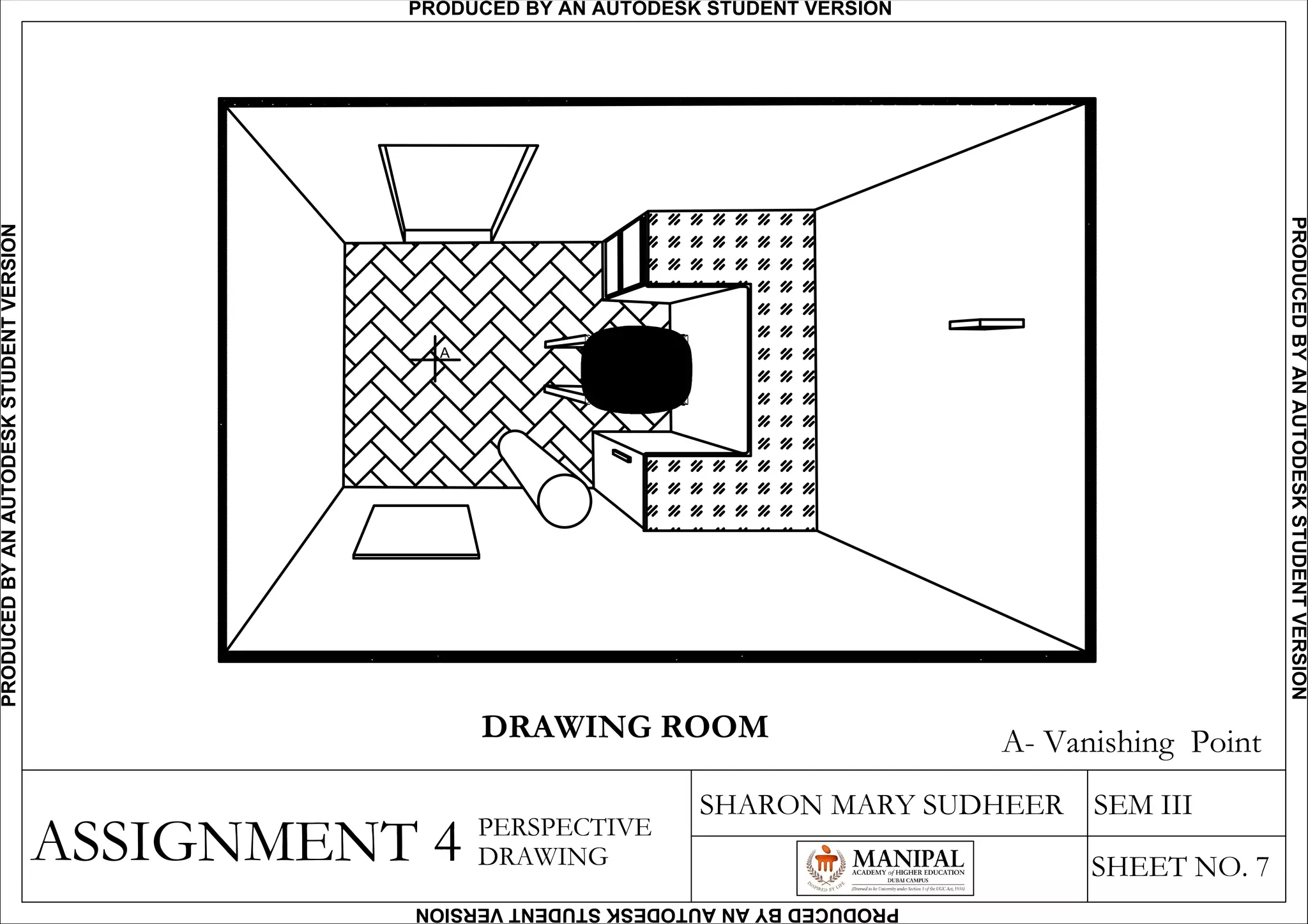 perspective study room Autocad Project | PPT