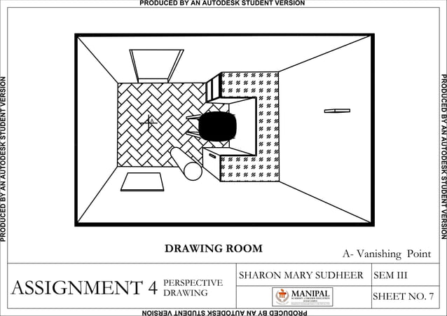 perspective study room Autocad Project | PDF