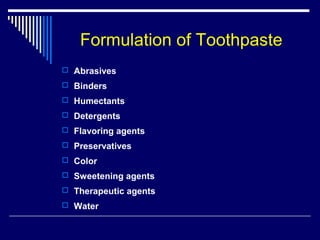 Dental products toothpaste & mouthwash | PPT