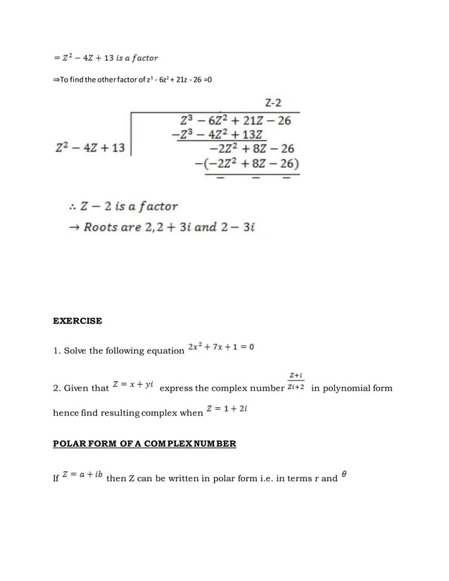 COMPLEX NUMBER | PDF