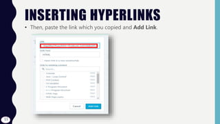 Wordpress - S03.L07 - Inserting Hyperlinks | PPT | Free Download