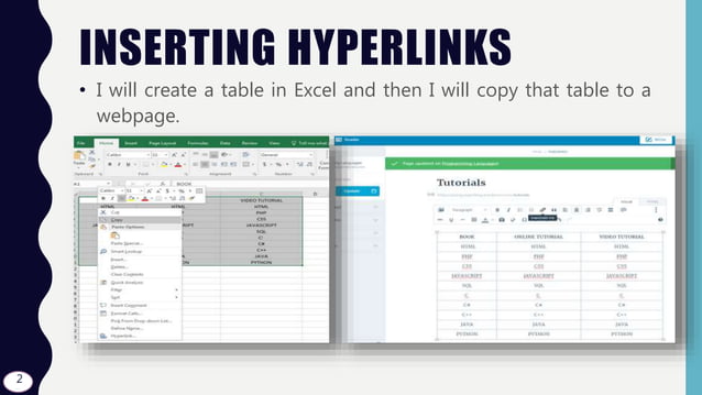 Wordpress - S03.L07 - Inserting Hyperlinks | PPT | Free Download