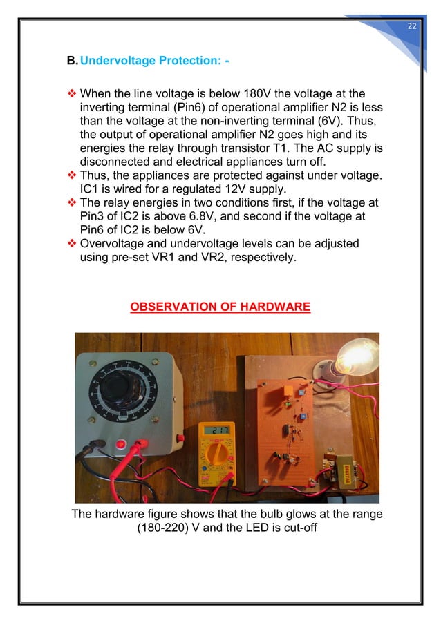 Design Development and Testing of an Overvoltage and Undervoltage ...
