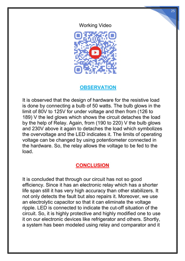 Design Development and Testing of an Overvoltage and Undervoltage ...