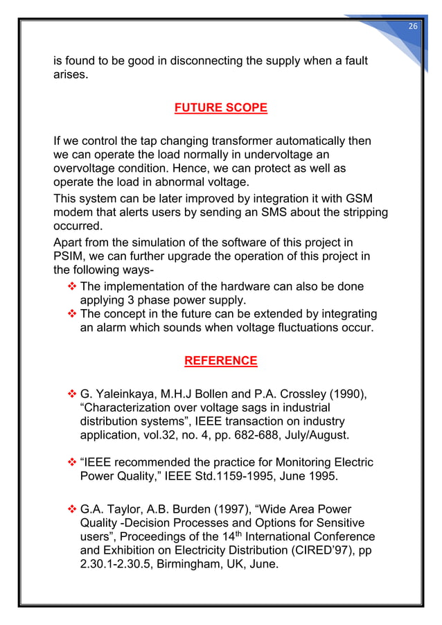 Design Development and Testing of an Overvoltage and Undervoltage ...