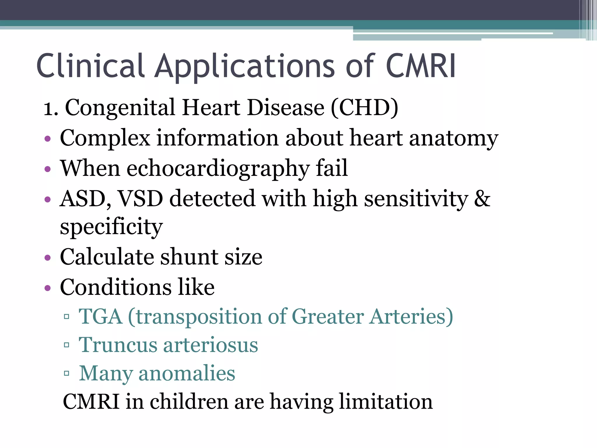 Cardiac Magnetic Resonance Imaging | PPTX
