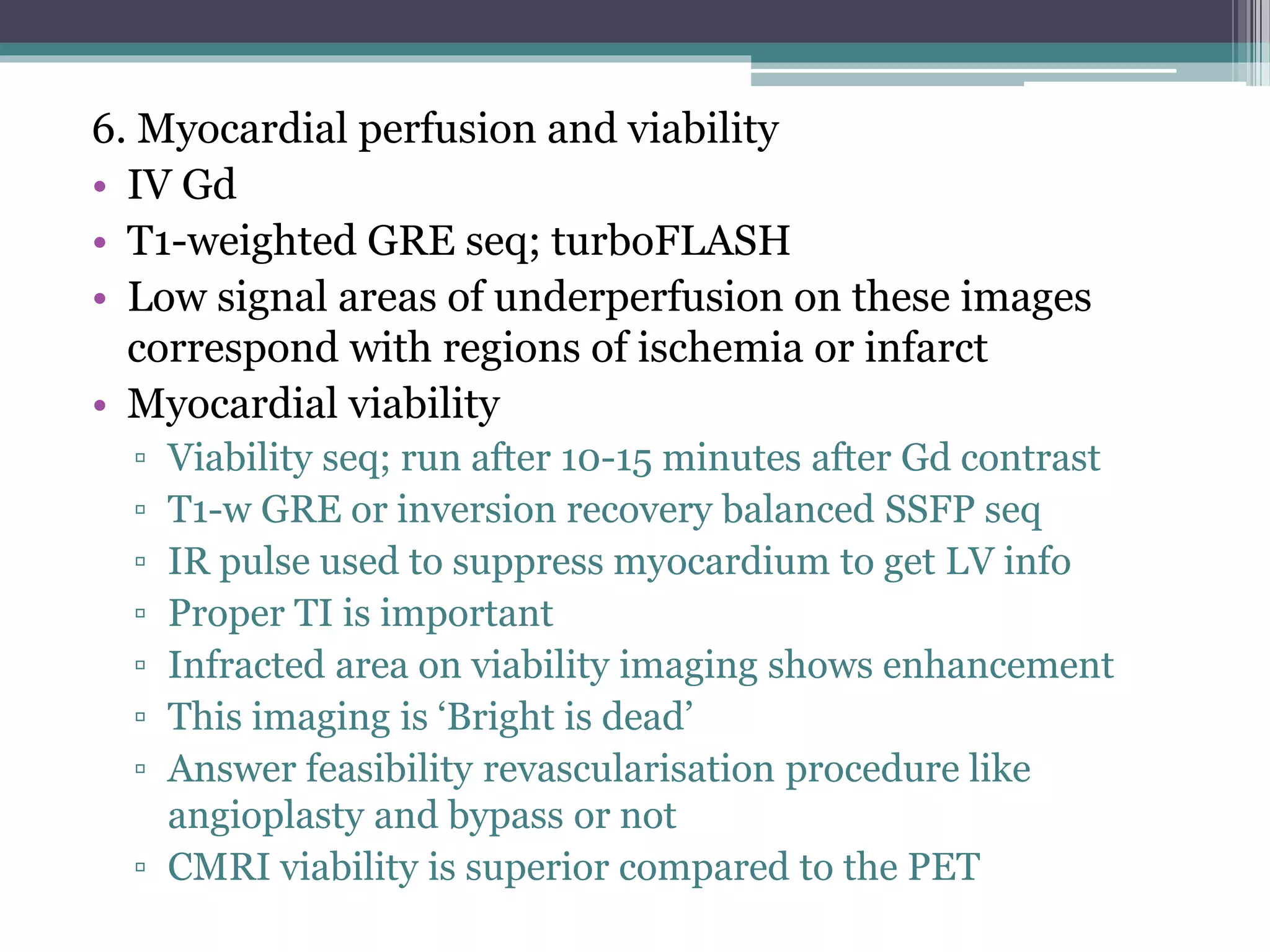Cardiac Magnetic Resonance Imaging | PPTX