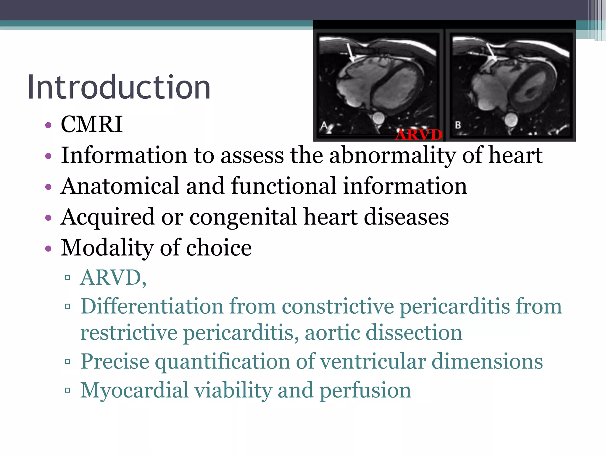 Cardiac Magnetic Resonance Imaging | PPTX