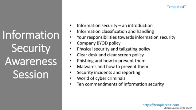 information security awareness course | PPTX