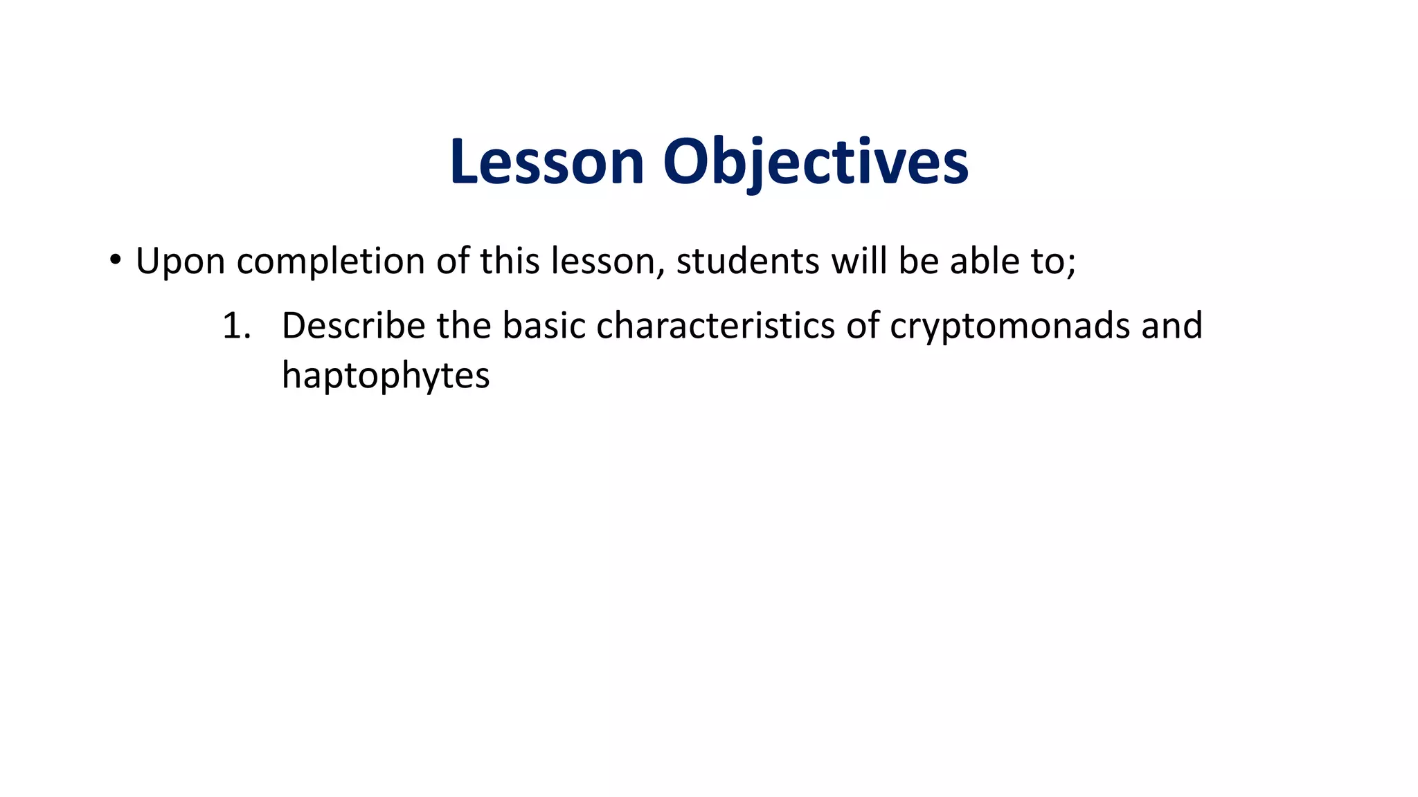 Phylum Cryptophyta & Prymnesiophyta | PPTX | Geography | Science