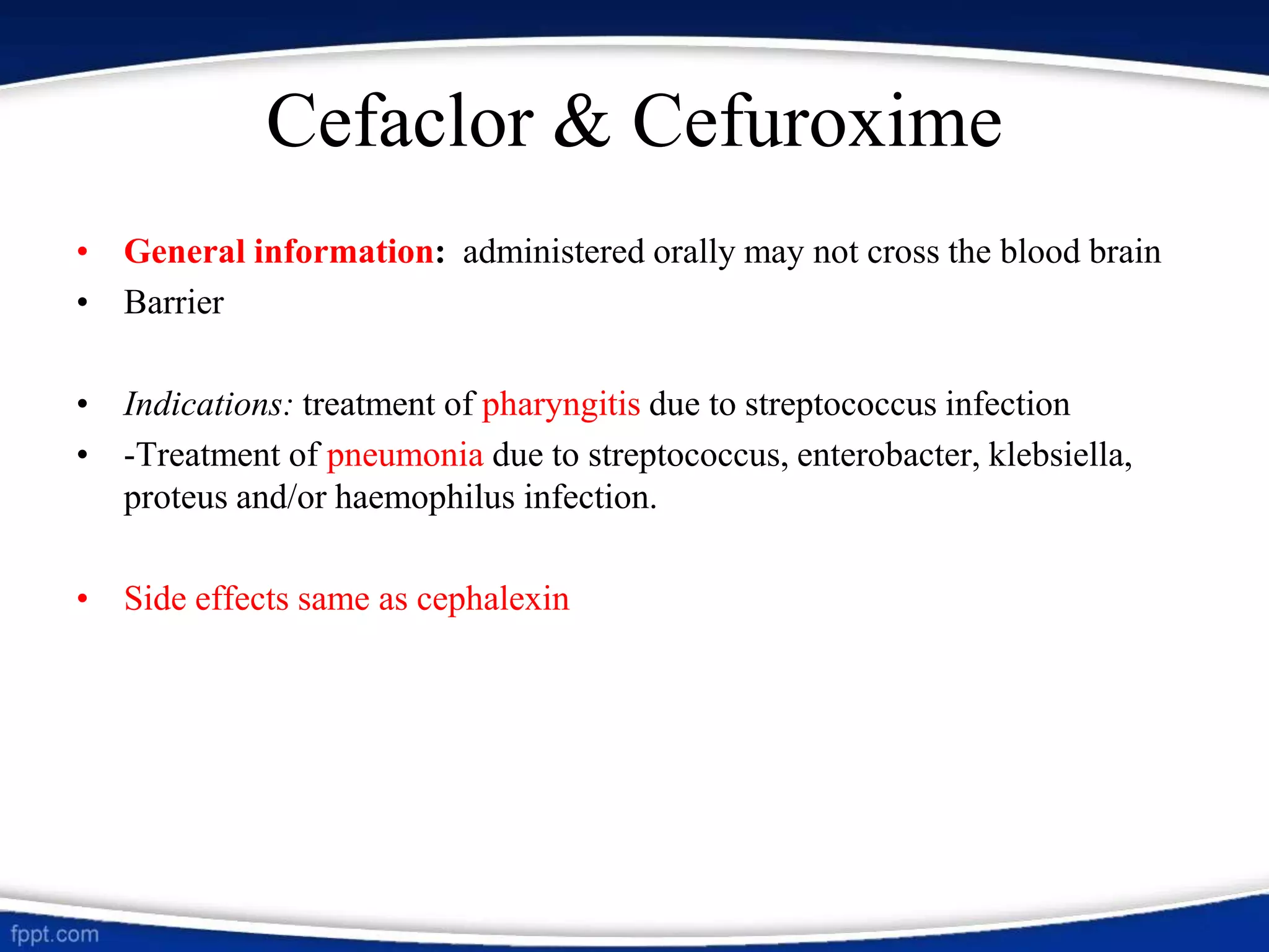 Cephalosporins | PPTX