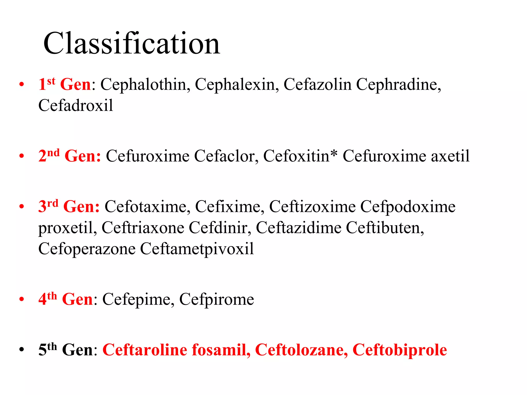 Cephalosporins | PPTX