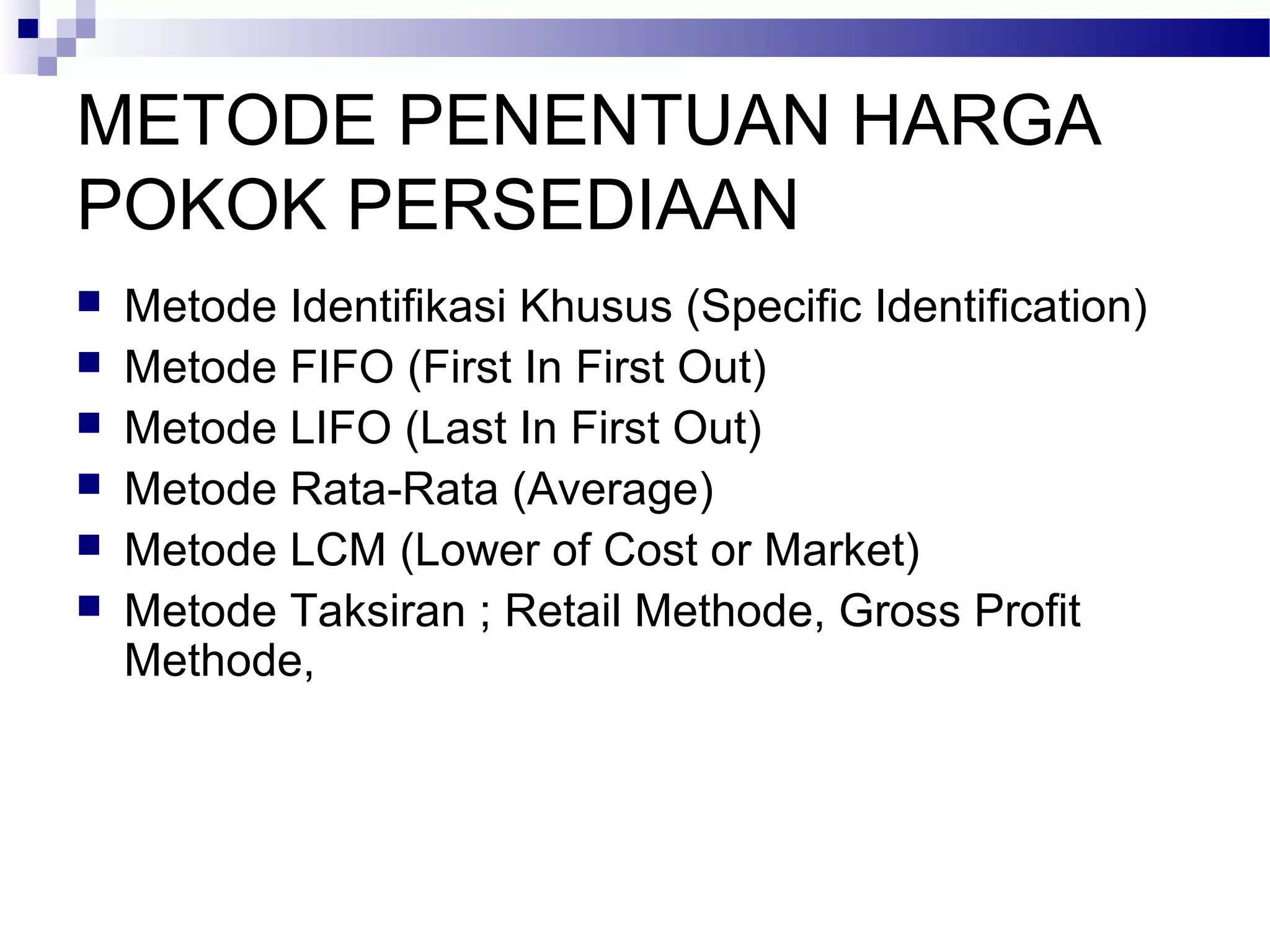 Inventory, EOQ & FIFO, LIFO _ Materi Training "INVENTORY & WAREHOUSING MANAGEMENT" | PPT