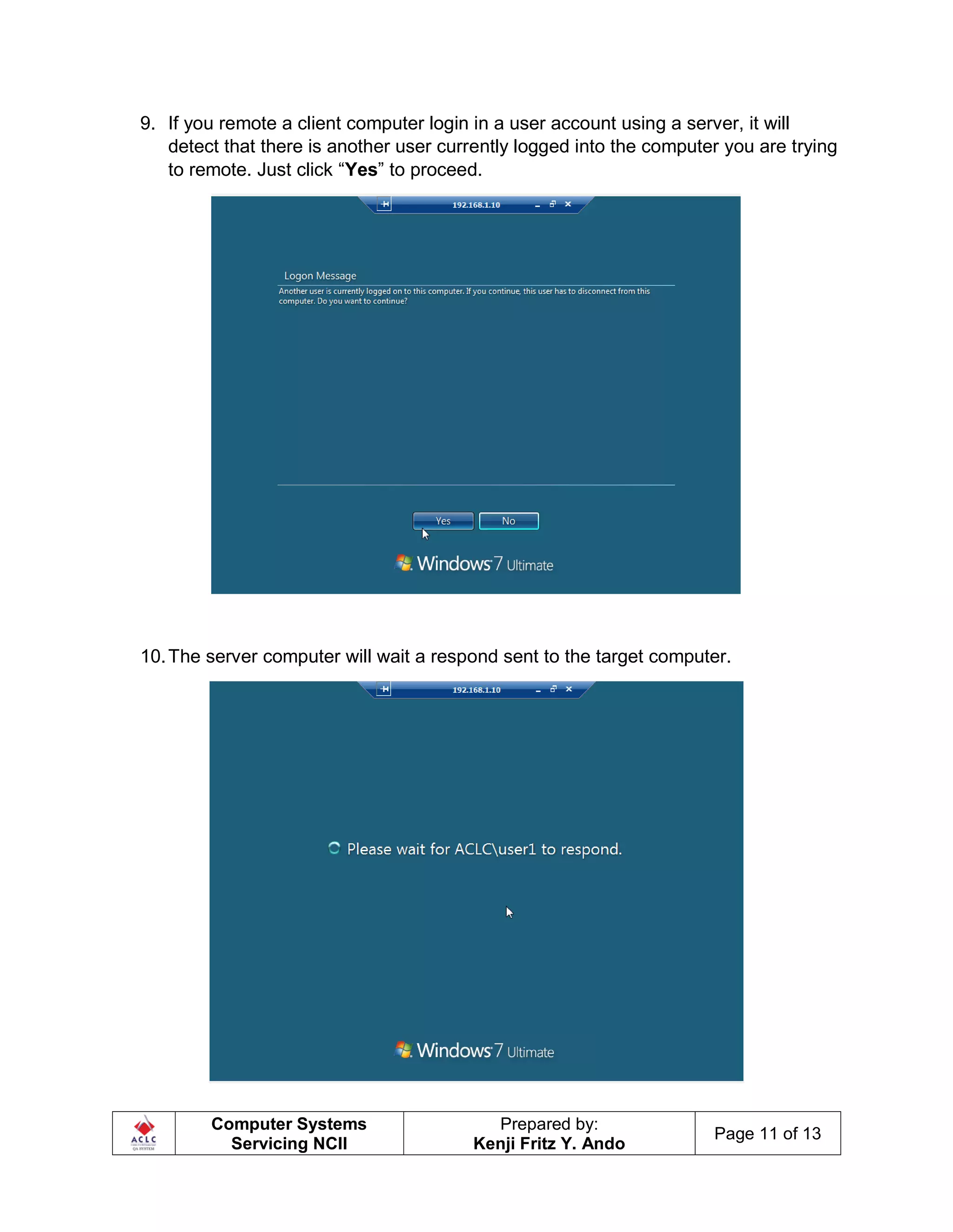 Css Module 7 Connect To Another Computer Using Remote Desktop