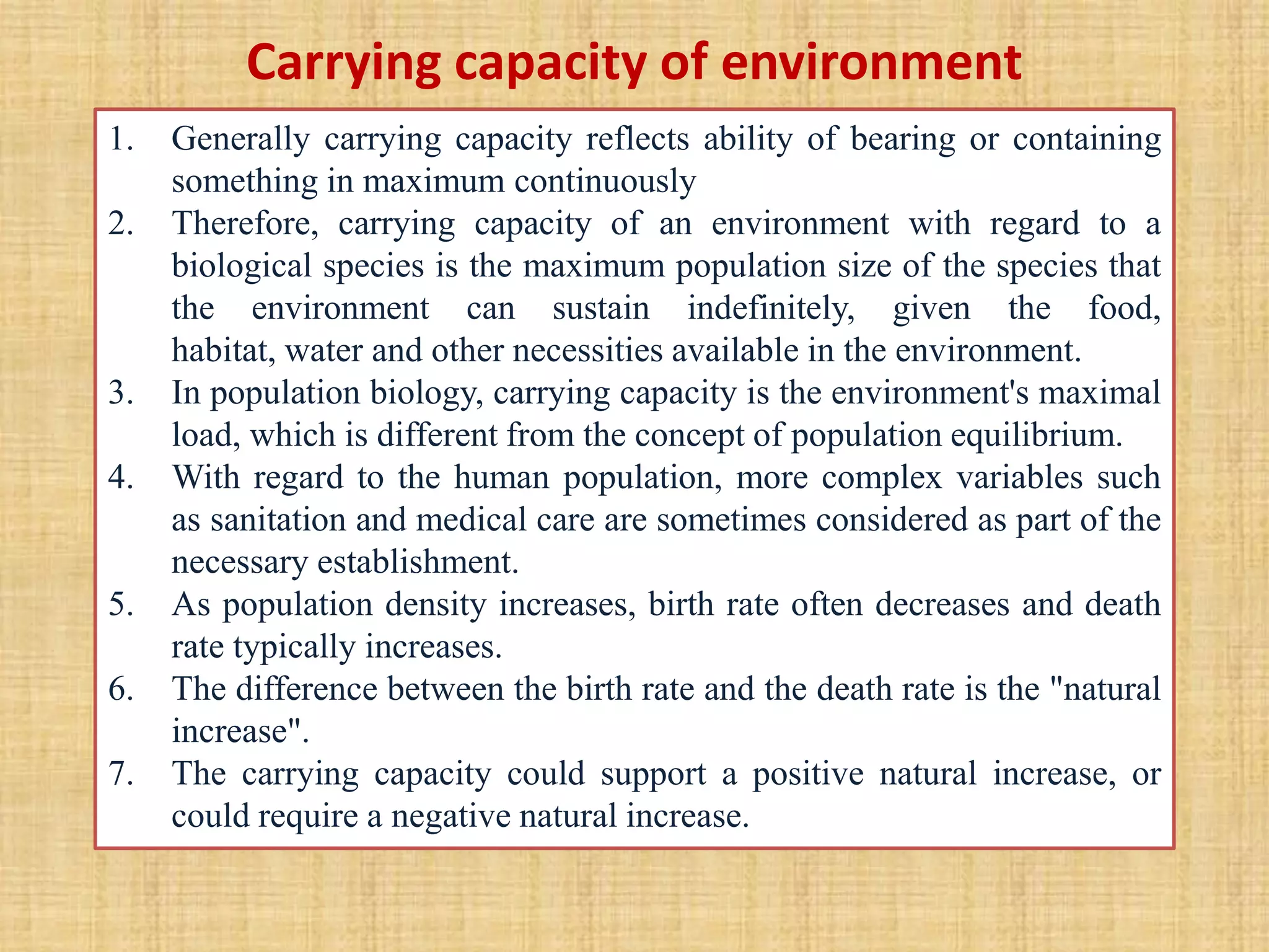 7. Environmental carrying capacity | PDF