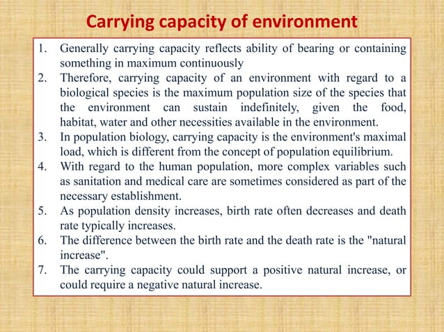 7. Environmental carrying capacity | PDF