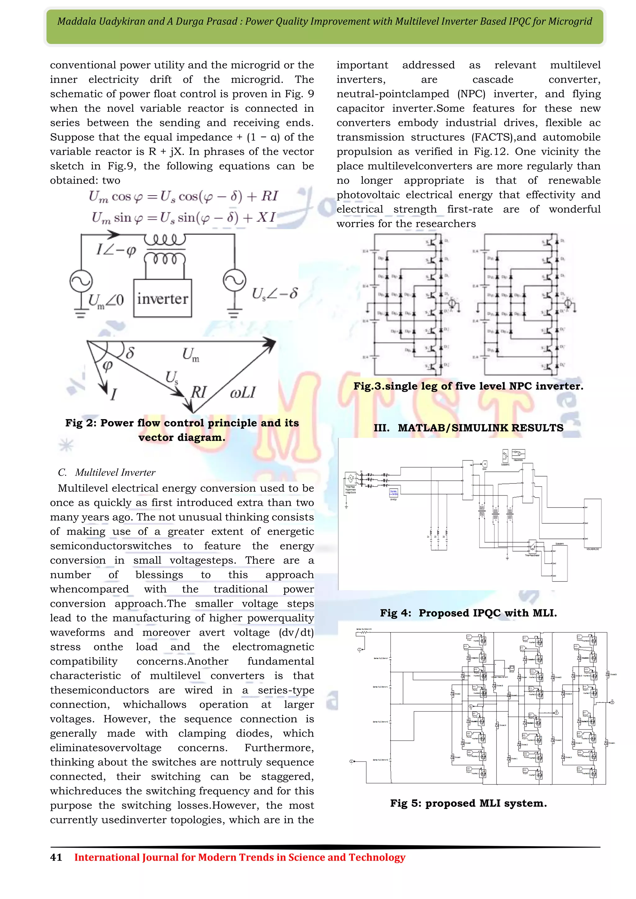 Power Quality Improvement with Multilevel Inverter Based IPQC for Microgrid | PDF