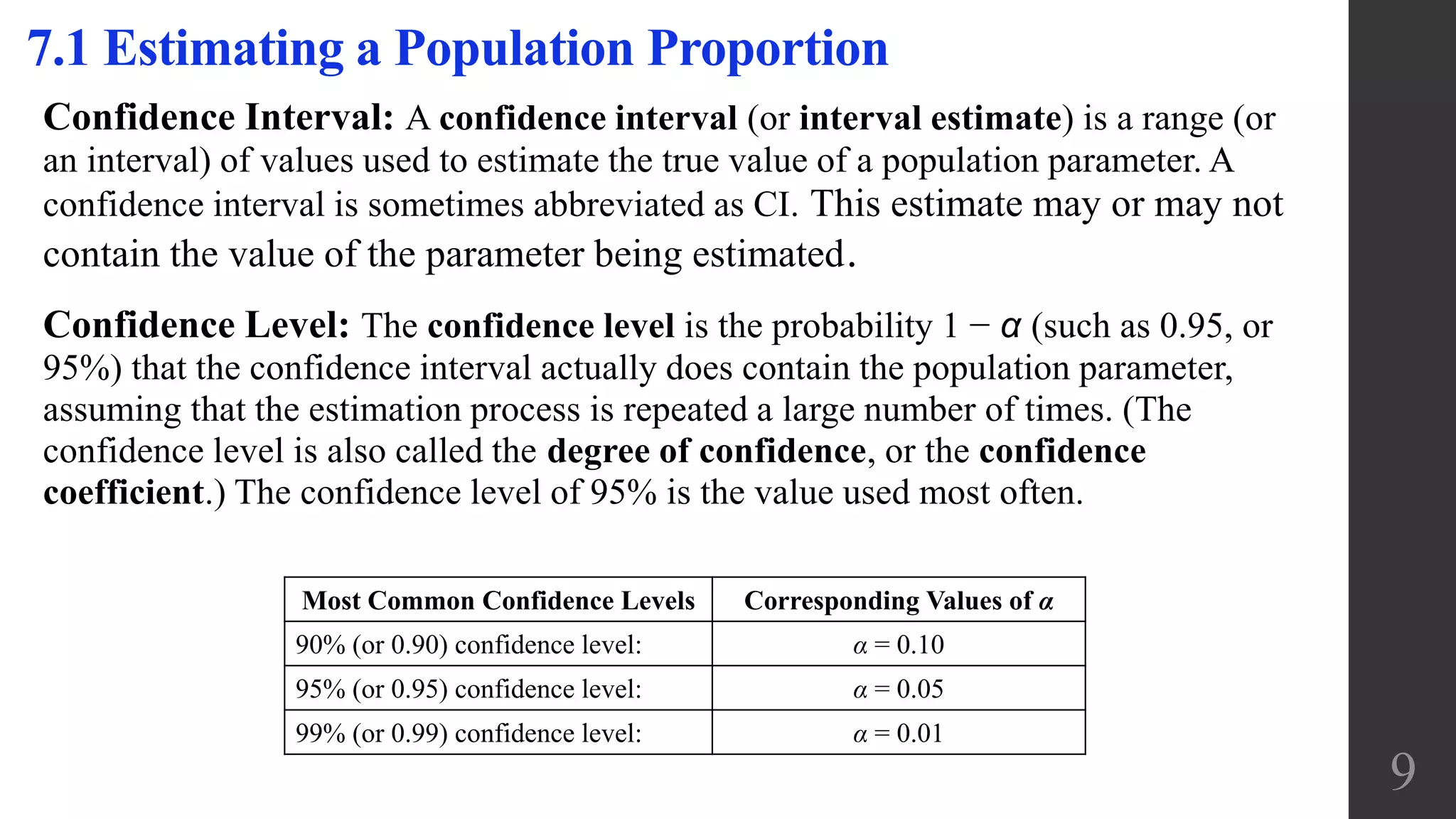 Estimating a Population Proportion | PPTX