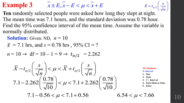 Estimating a Population Mean | PPTX
