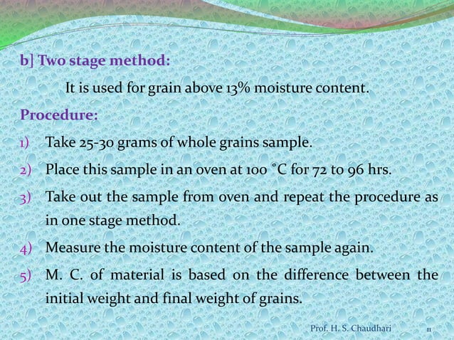 Moisture content determination Methods by Hema Gavit | PPTX | Chemistry | Science