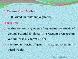 Moisture content determination Methods by Hema Gavit | PPTX