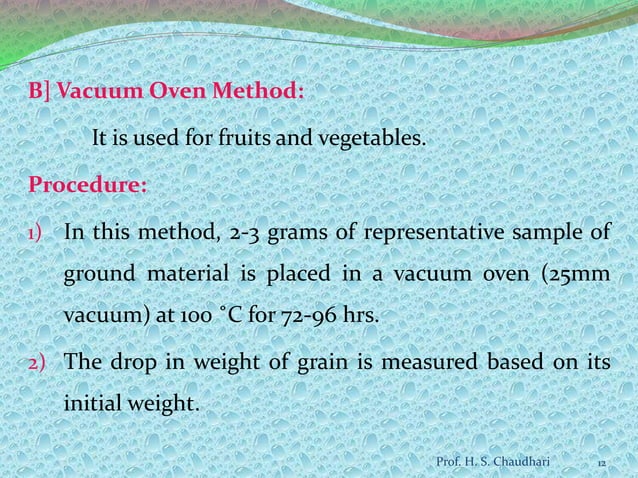 Moisture content determination Methods by Hema Gavit | PPTX | Chemistry ...