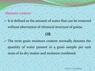 Moisture content determination Methods by Hema Gavit | PPTX