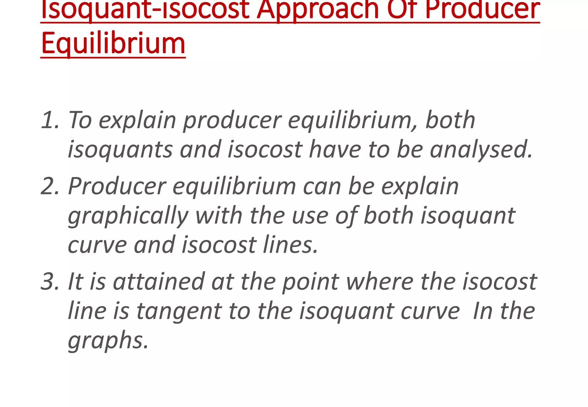 Producer Equilibrium | PPTX