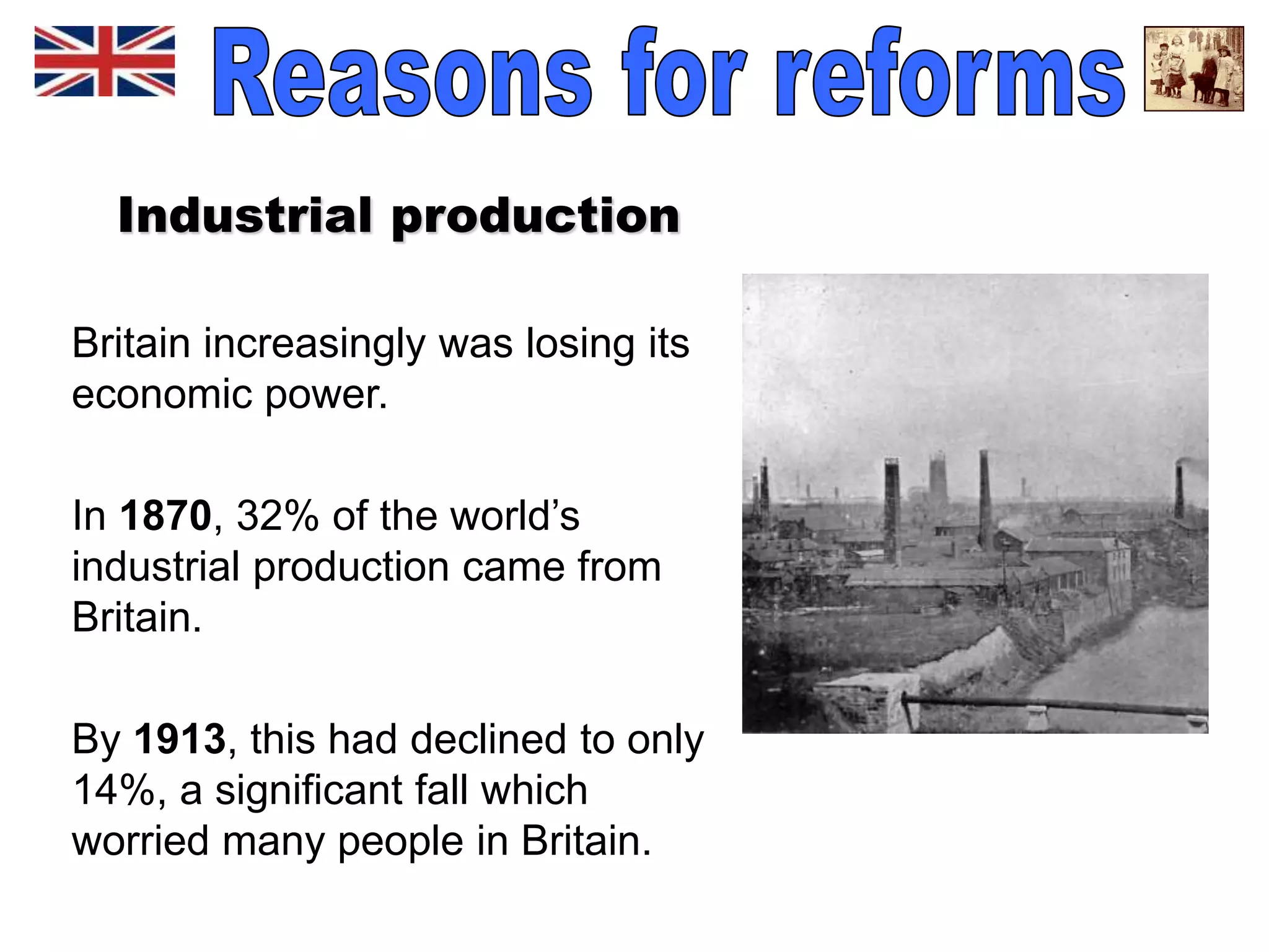 Reasons for the Liberal Social Reforms - national efficiency | PPT