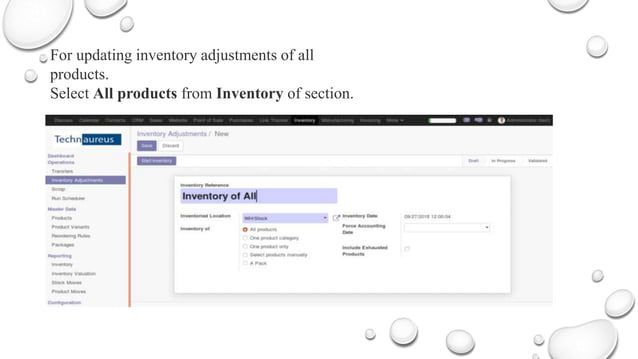 Inventory Adjustment In Odoo | PPT