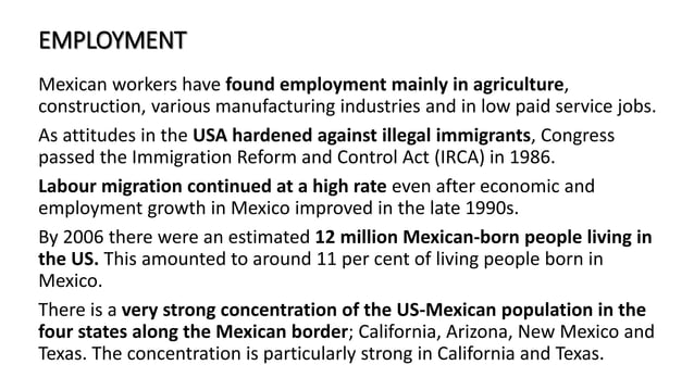 CAMBRIDGE AS GEOGRAPHY - CASE STUDY: MEXICAN MIGRATION TO USA | PPTX
