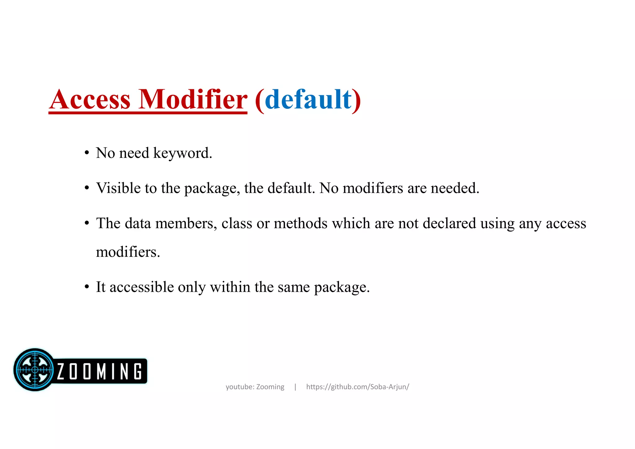 7. java types of modifiers | PDF