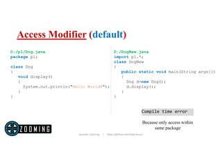 7. java types of modifiers | PDF