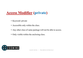 7. java types of modifiers | PPT