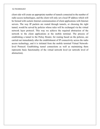 5G TECHNOLOGY project report | PDF