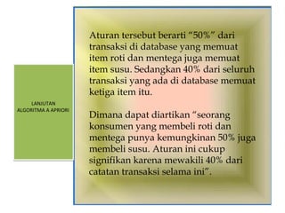 7. algoritma a priori ( Data Mining) | PDF