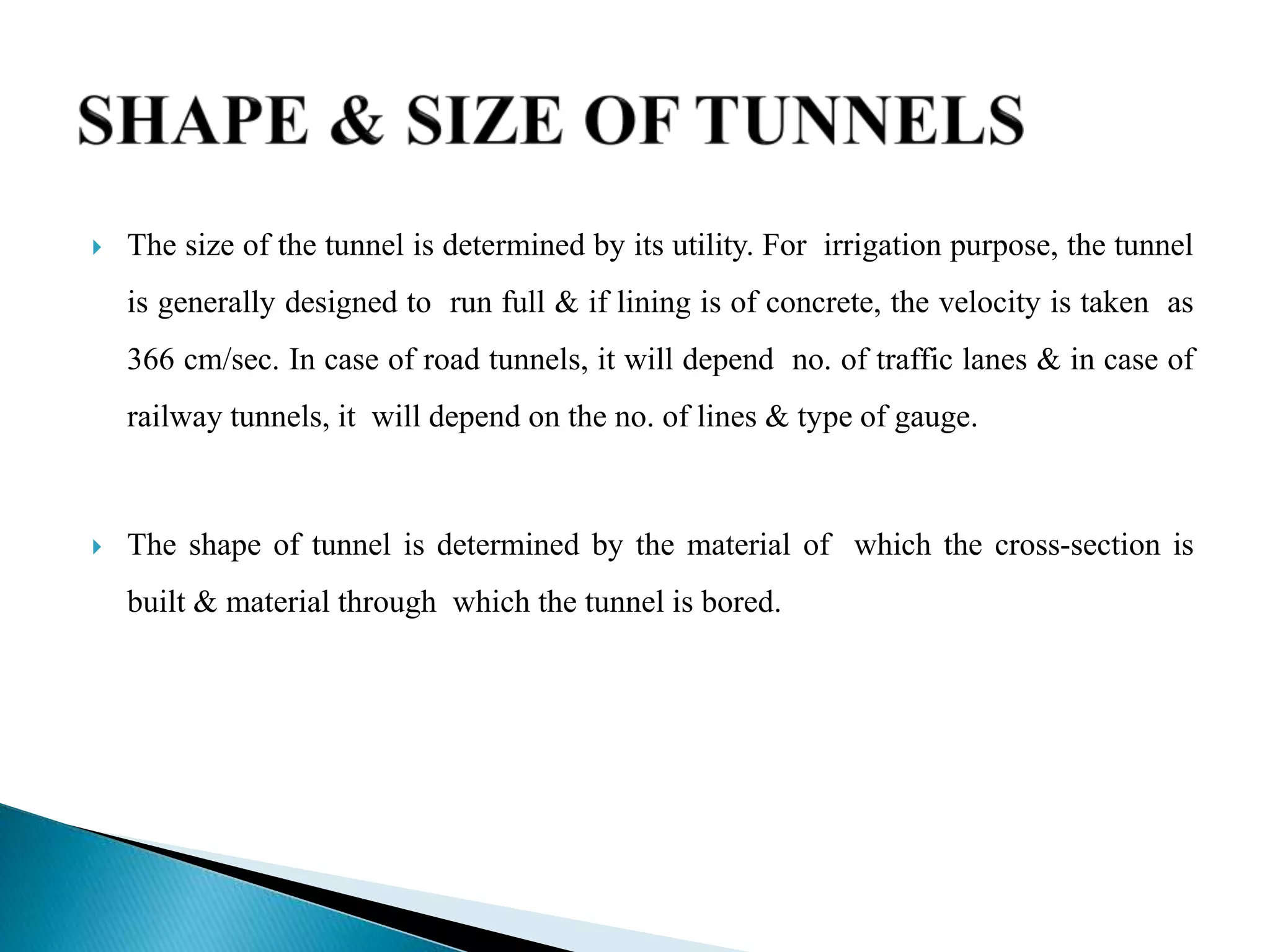 7. TUNNEL ENGINEERING | PPTX