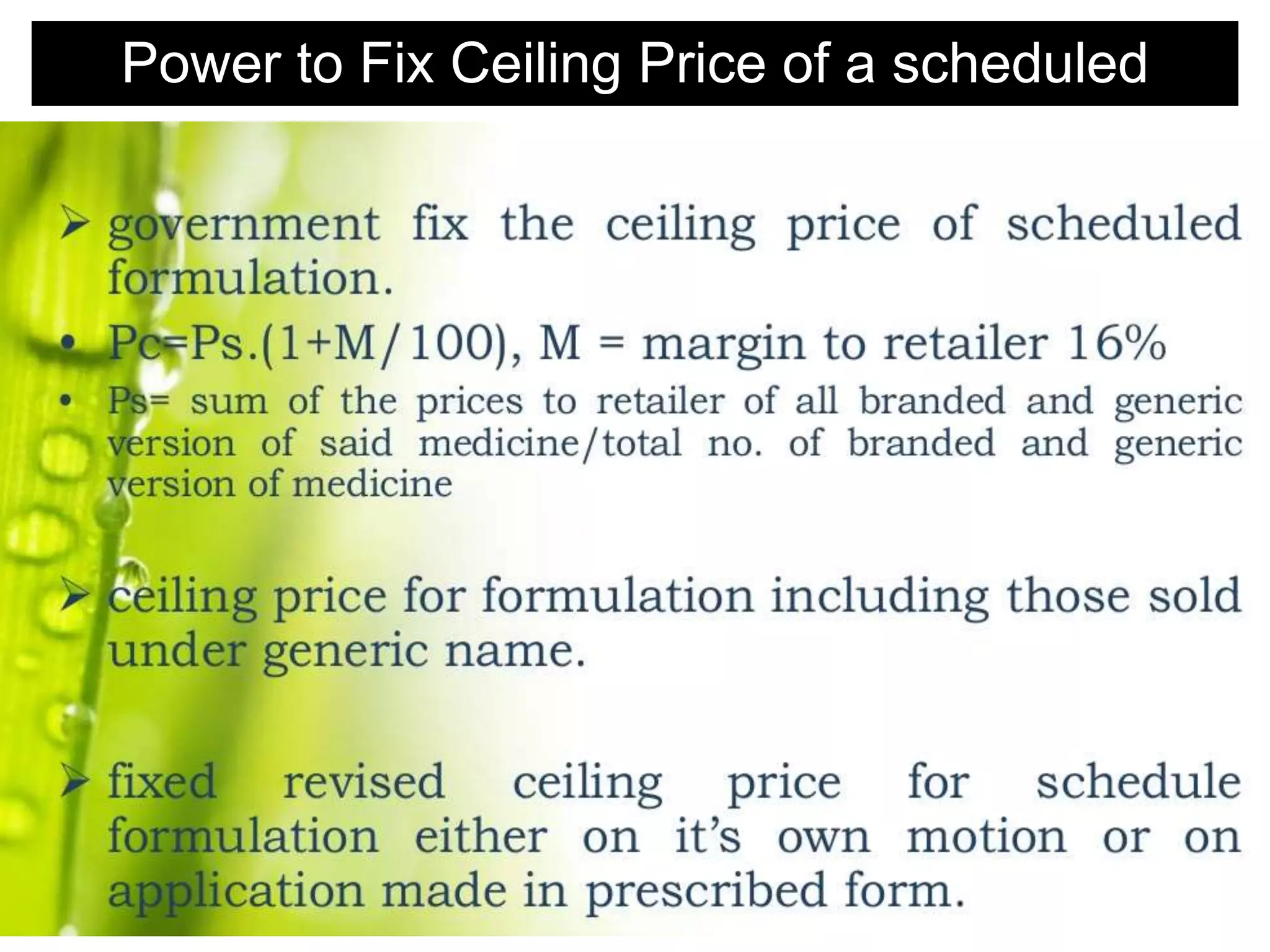 Drug Price Control Order -2013 | PPTX