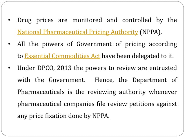 Drug Price Control Order -2013 | PPTX | Pharmaceutical Industry ...