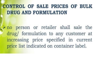 Drug Price Control Order -2013 | PPTX