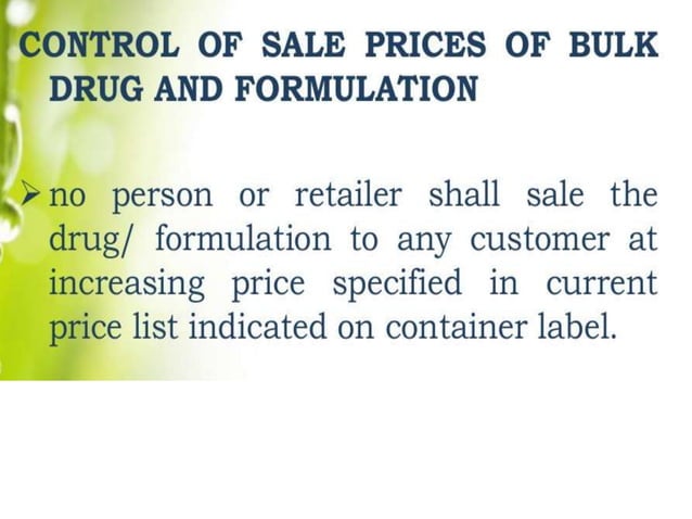 Drug Price Control Order -2013 | PPTX | Pharmaceutical Industry ...