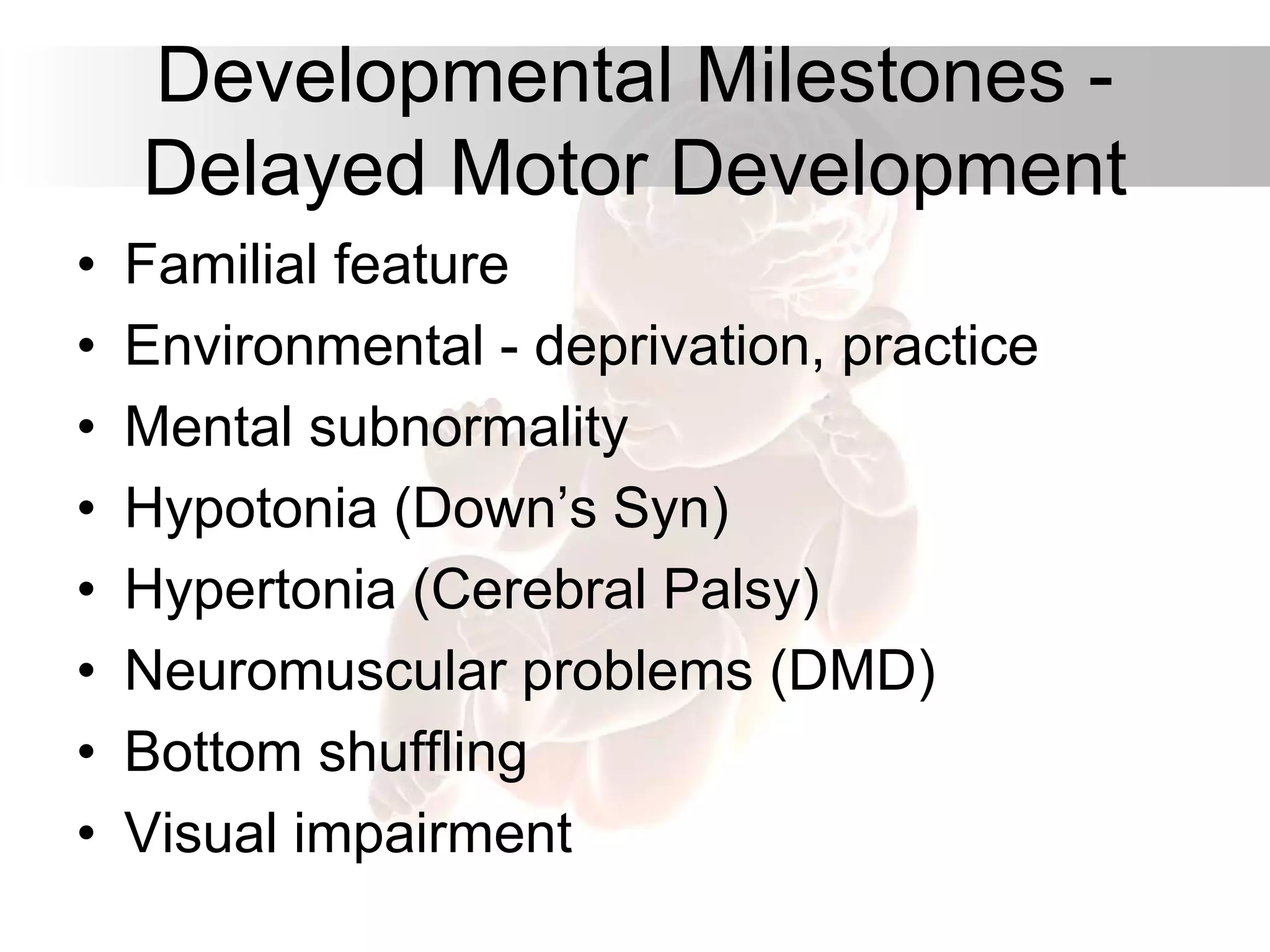 7. devlopmental milestones | PPT