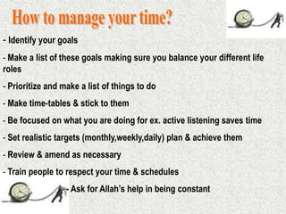 time management islamic way | PPT