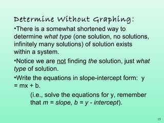 Systems of Linear Equations Graphing | PPT