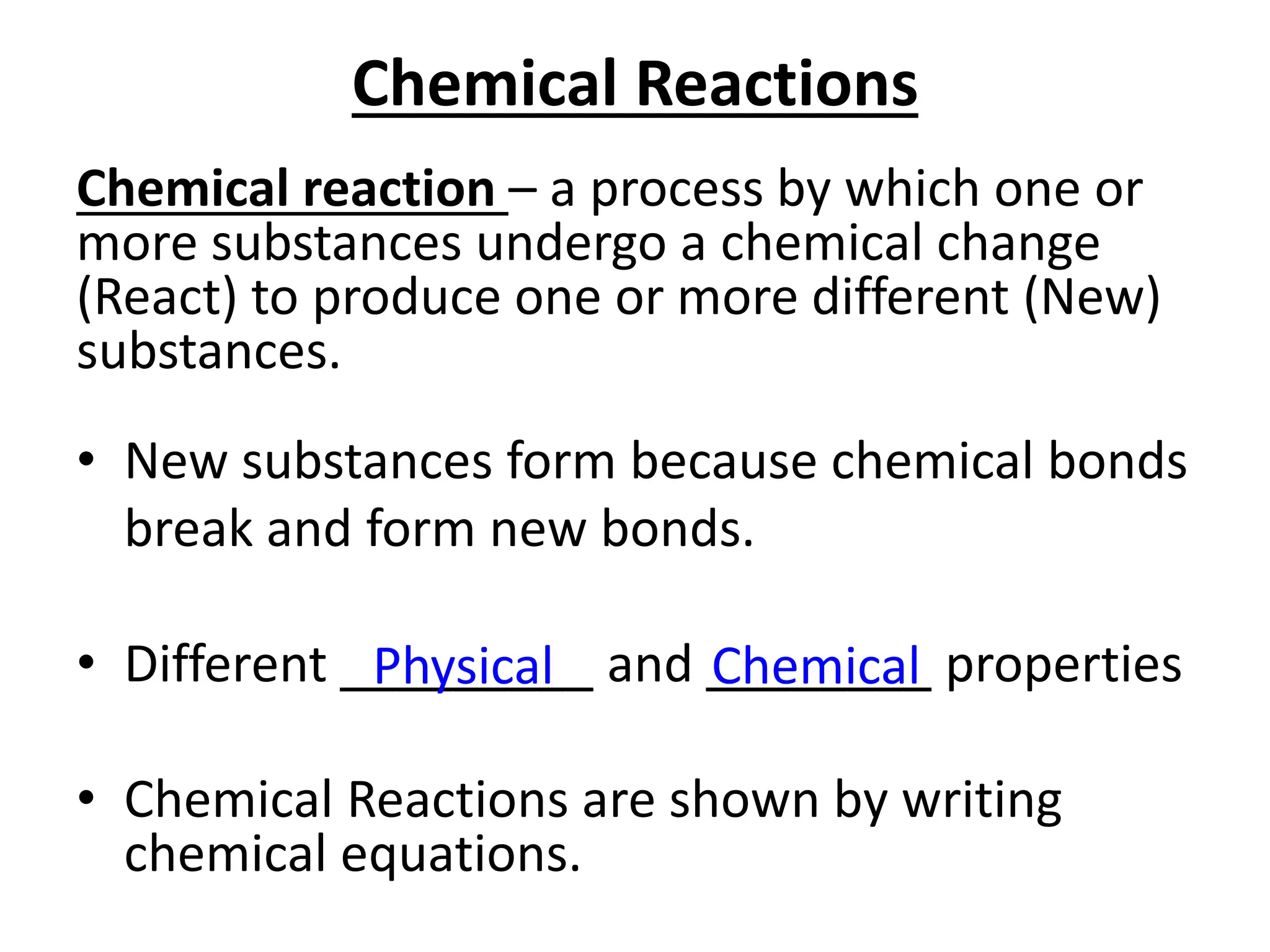 Equations and Formulas for chemical reactions | PPTX