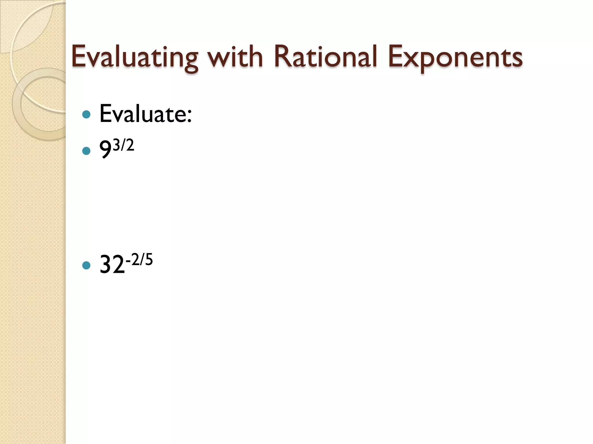 7.1 nth roots and rational exponents | PPTX