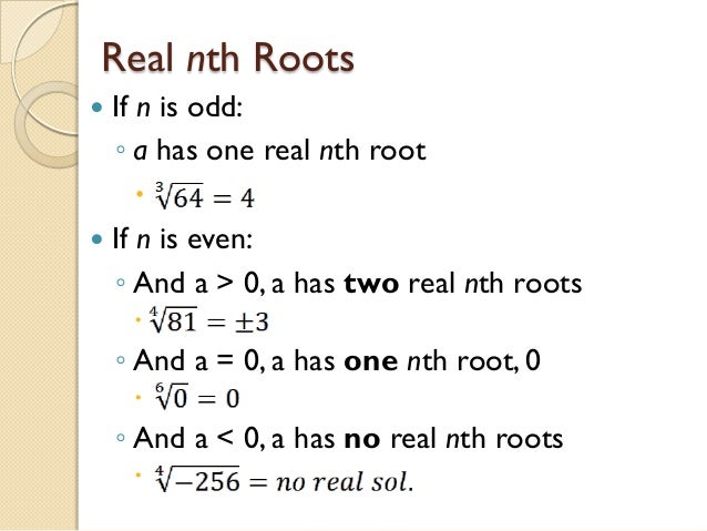 7 1 Nth Roots And Rational Exponents 7-1-nth-roots-and-rational-exponents