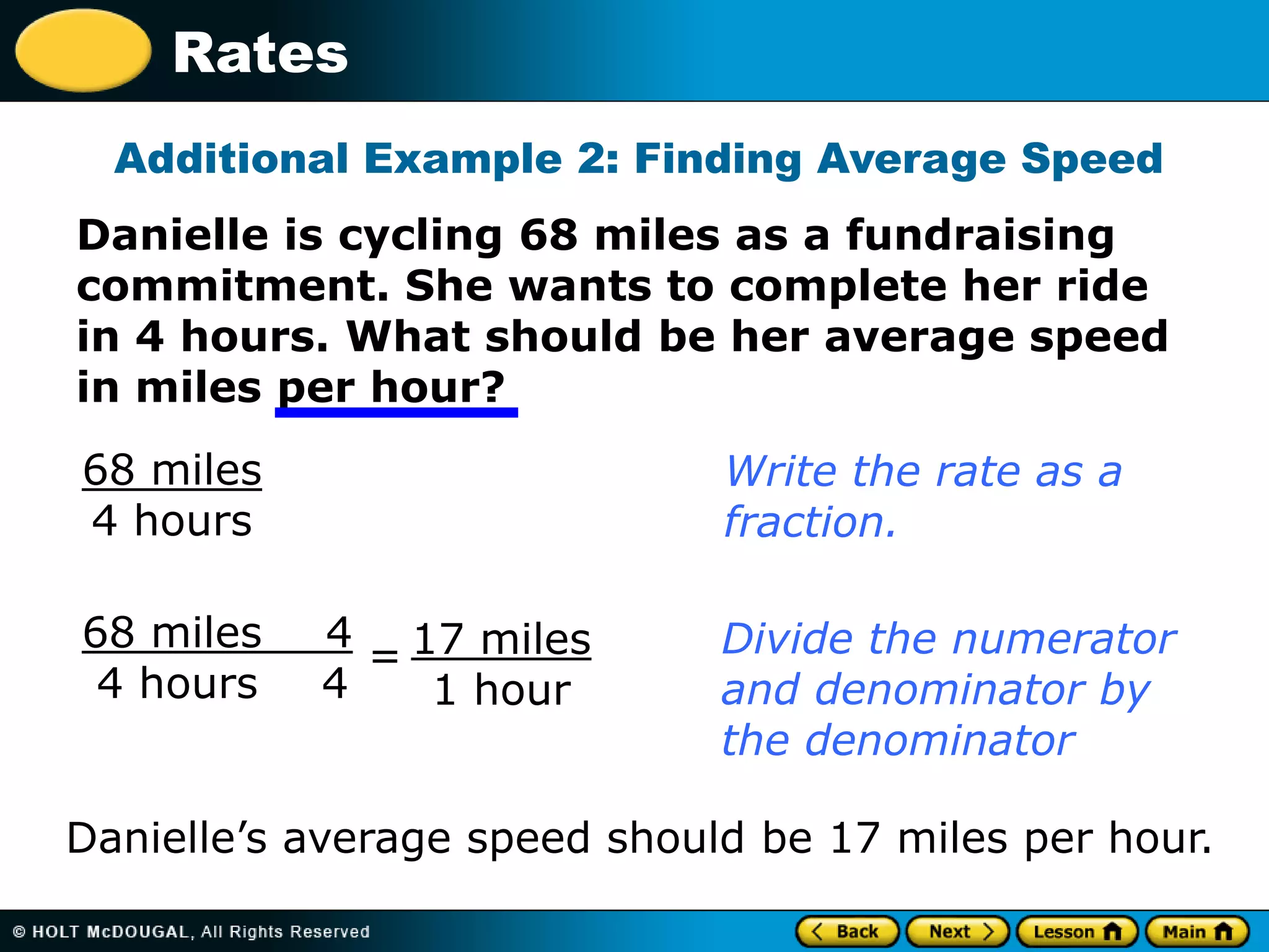 Rates and Unit Rate | PPTX