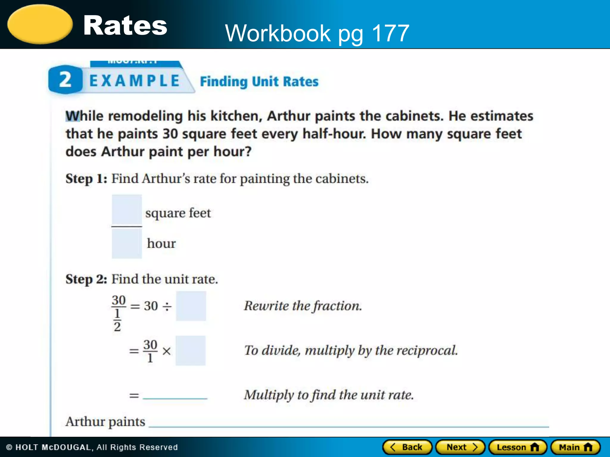 Rates and Unit Rate | PPTX