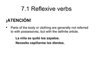 7.1 Reflexive verbs | PPT